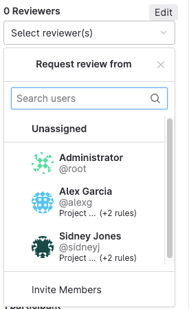 Index · Reviews · Merge requests · Project · User · Help · GitLab